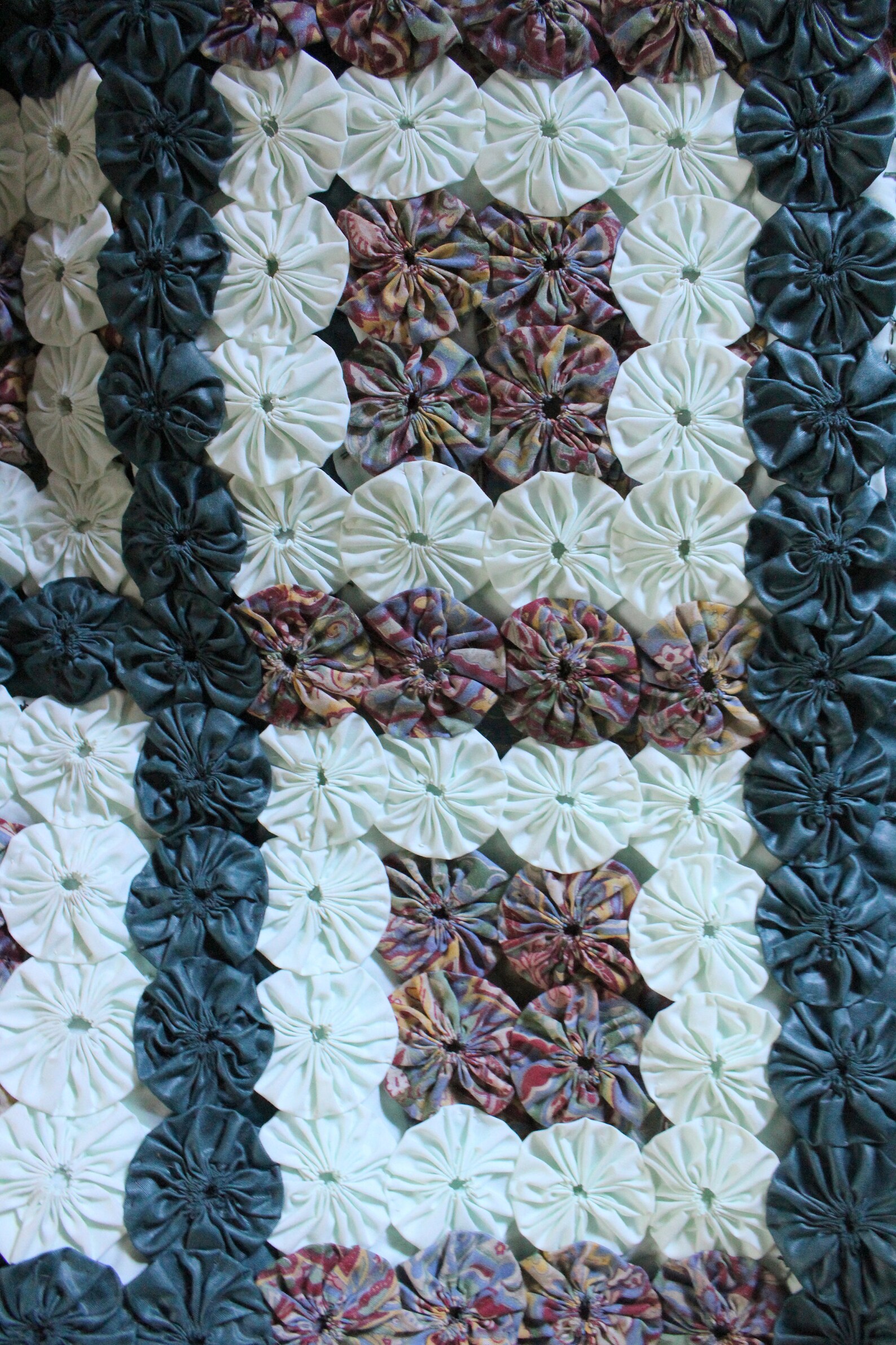 Vintage Handmade Yo-yo Quilt Bedspread 1950s - Etsy