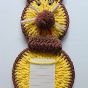Vintage Crochet Cat Memo Pad Holder Wall Hanging 1970s - Etsy