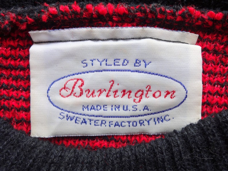 Vintage Burlington Flame Pattern Acrylic Sweater 1980s - Etsy
