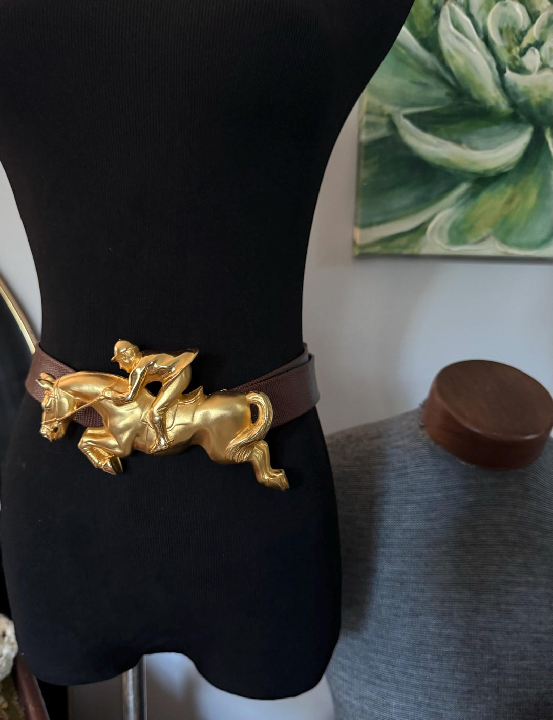 Vintage Doreen Ryan Gold Horse With Jockey Belt Buckle 1994 - Etsy