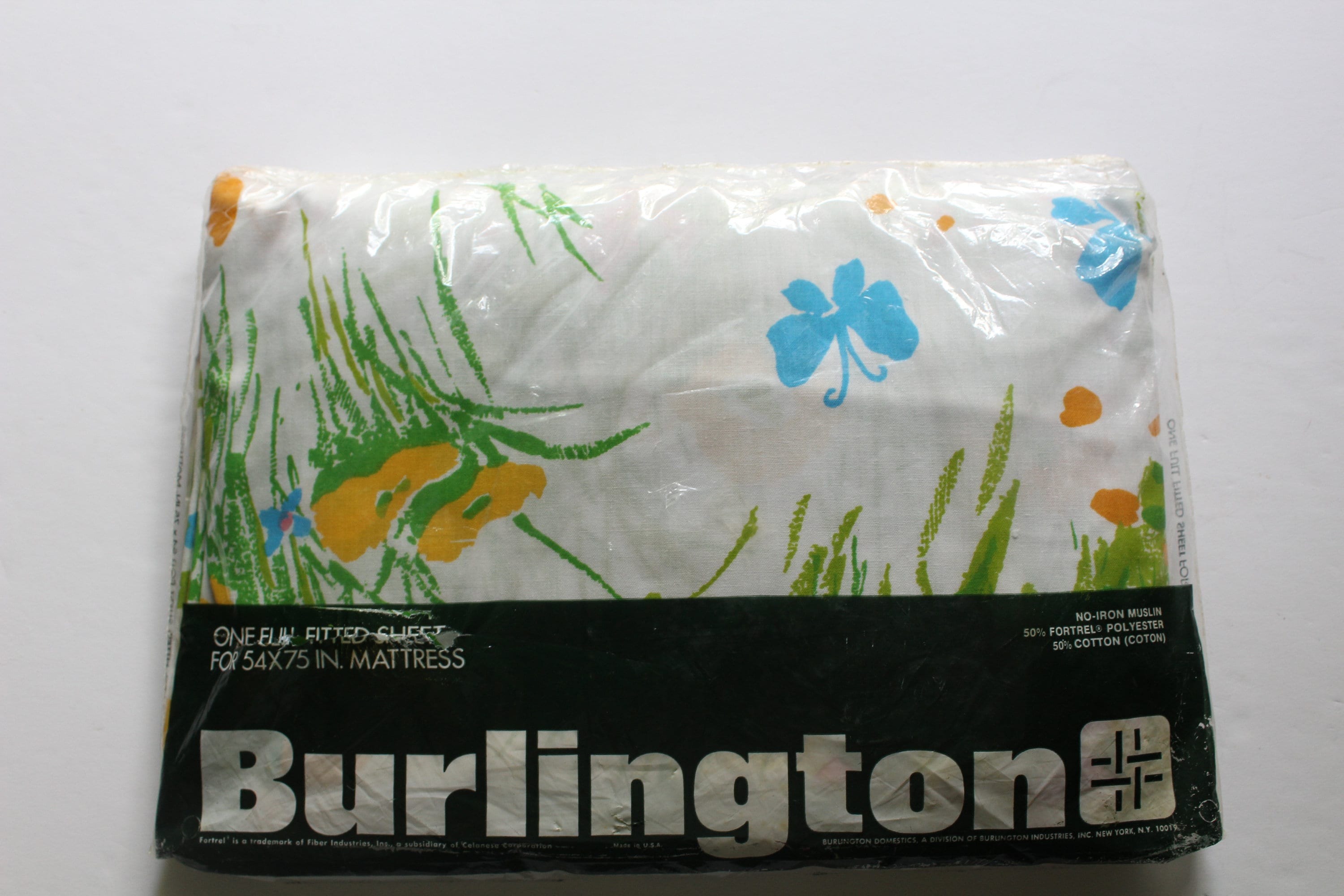 Vintage New Burlington Floral Pattern Full Fitted Sheet 1970s - Etsy