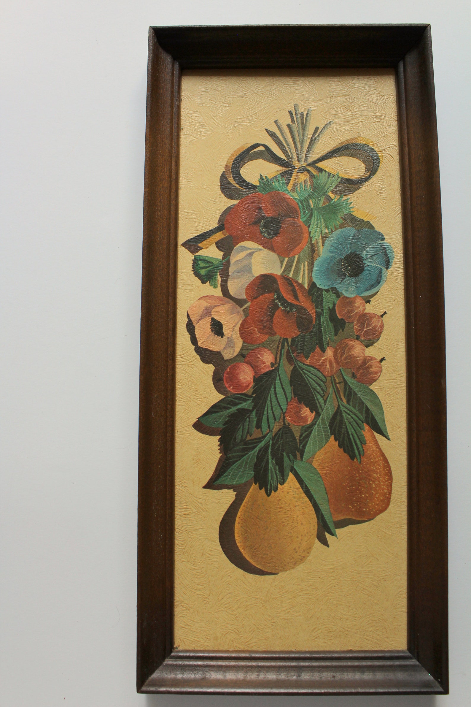 Vintage Dickson's Heirloom of Tomorrow Pair of Framed Flowers and Fruit ...