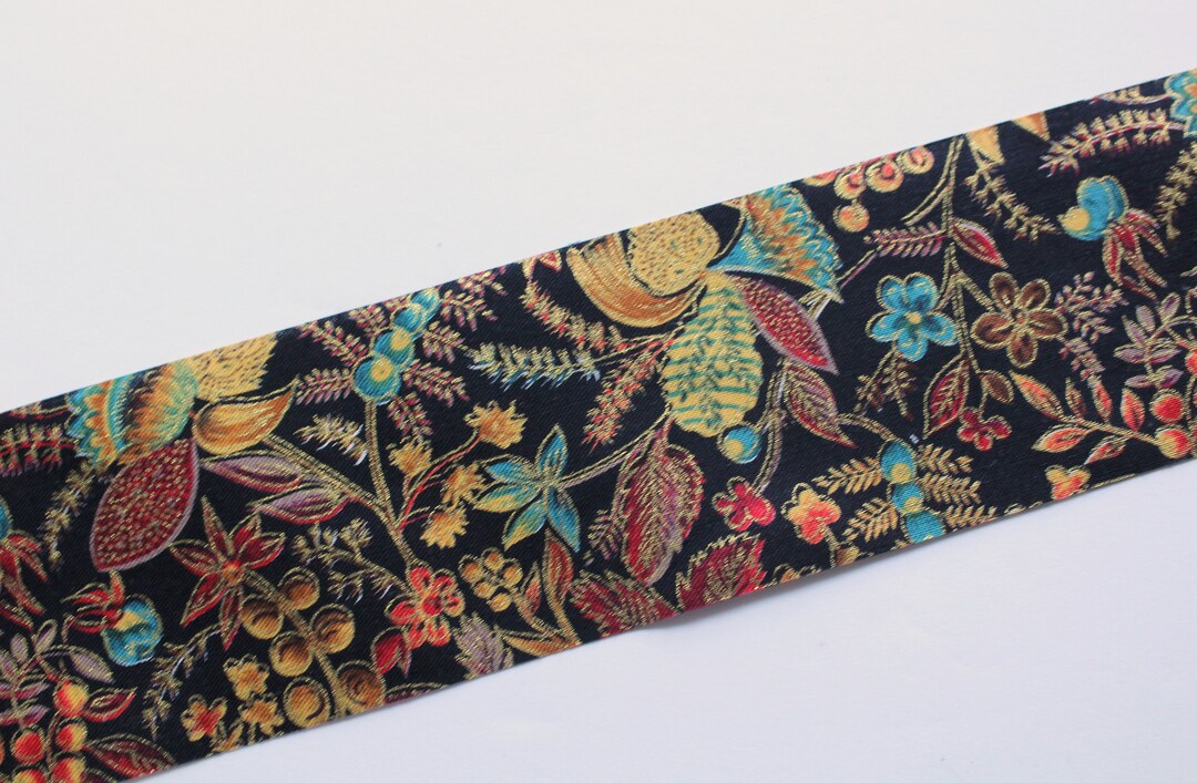 Vintage Designer Dispatch Metallic Floral and Leaves Fall Patterned ...