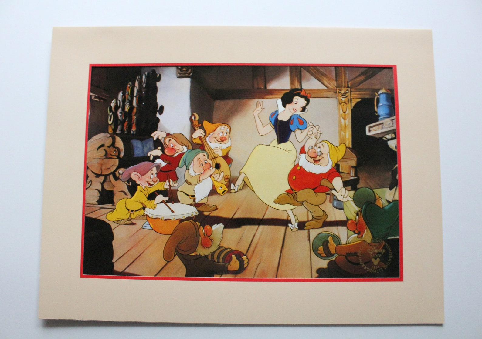 Vintage Walt Disney Snow White Commemorative Lithograph Print 1994 - Etsy