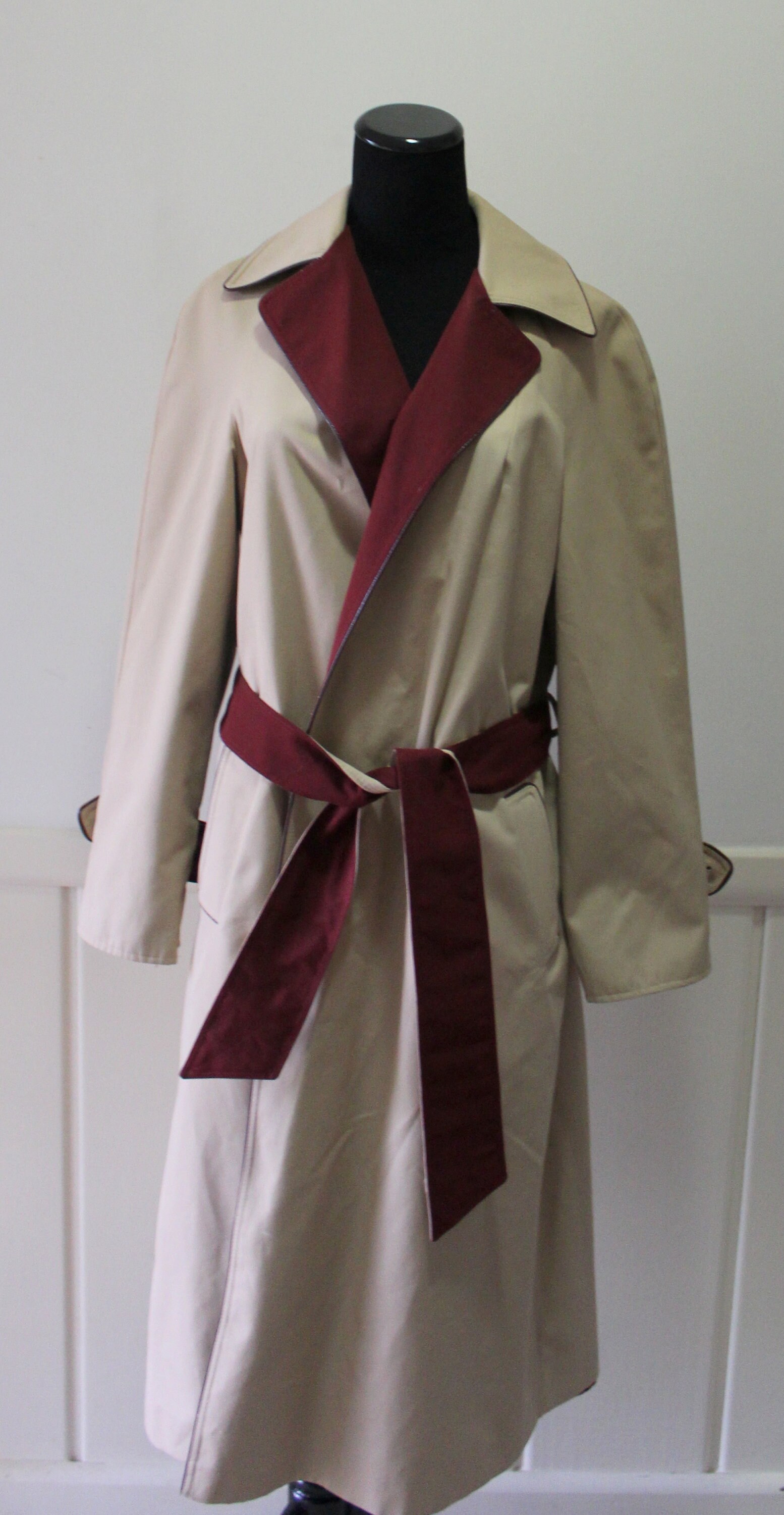 Vintage Etienne Aigner Reversible Full Length Trench Coat Size - Etsy