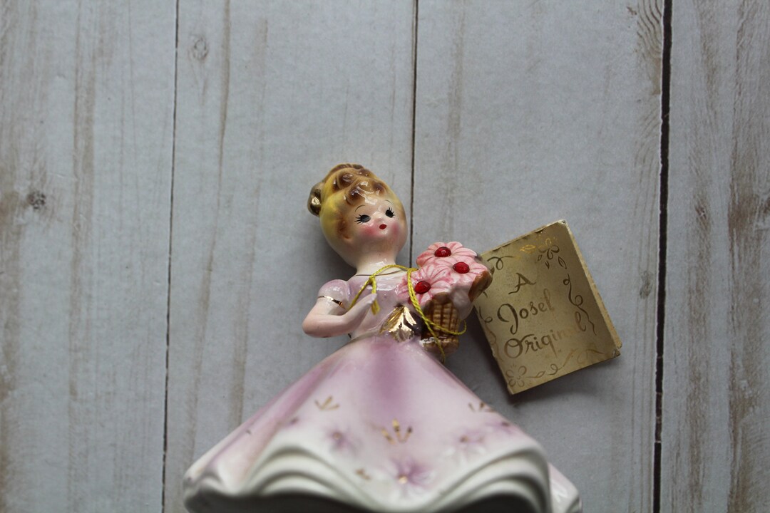 Vintage Porcelain Josef Original July Ruby Birthstone Statue 1950s - Etsy