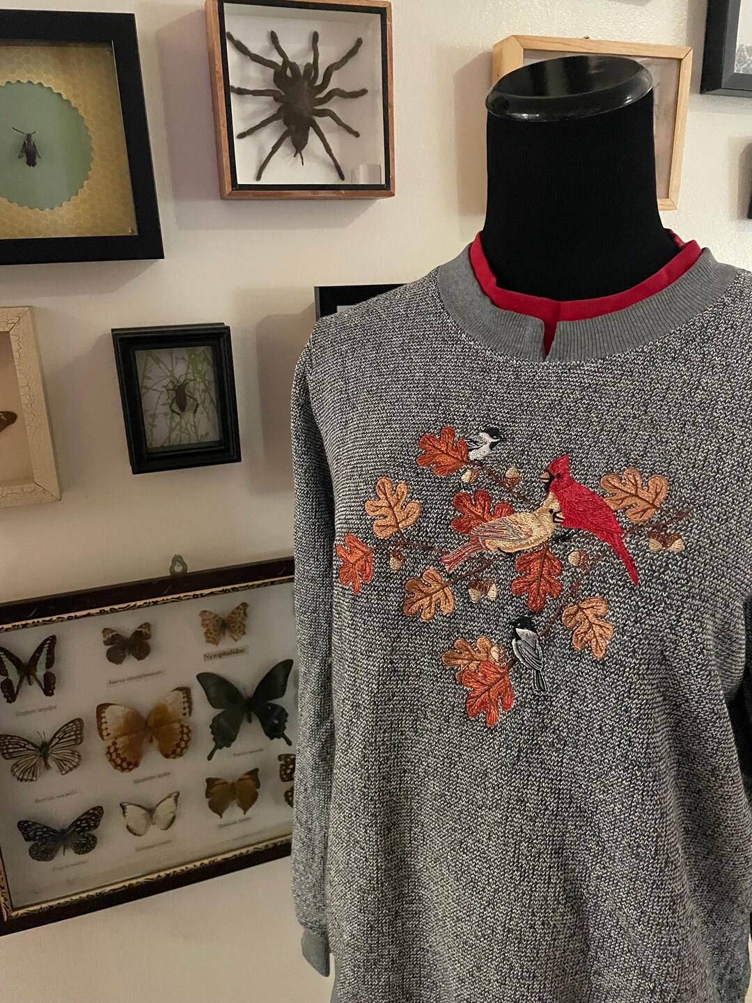 Vintage Bonworth Brand Fall Bird Embroidered Sweatshirt 1980s - Etsy