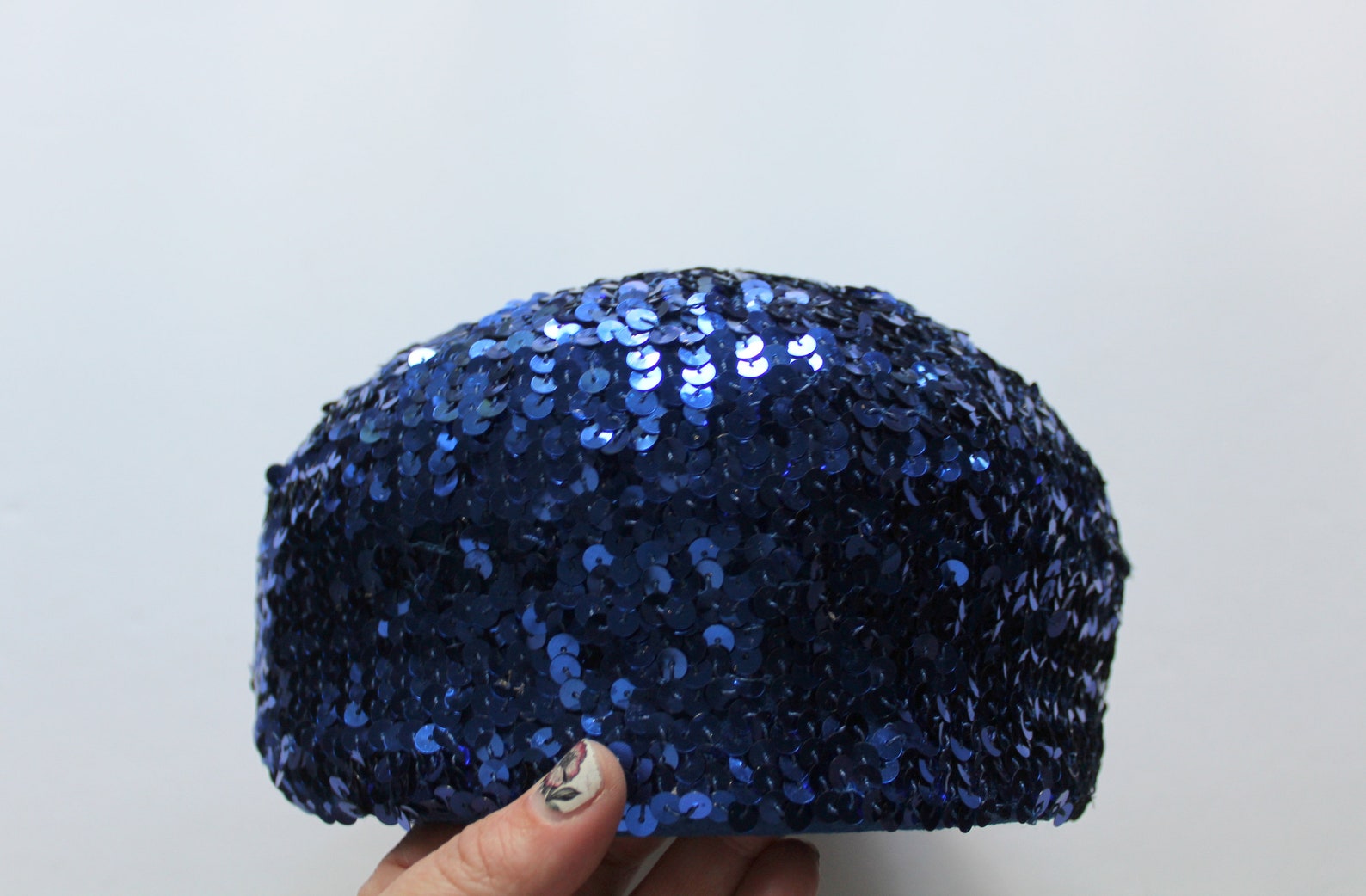 Vintage Nancy Martinez 100% Wool Blue Sequin Hat 1960s - Etsy