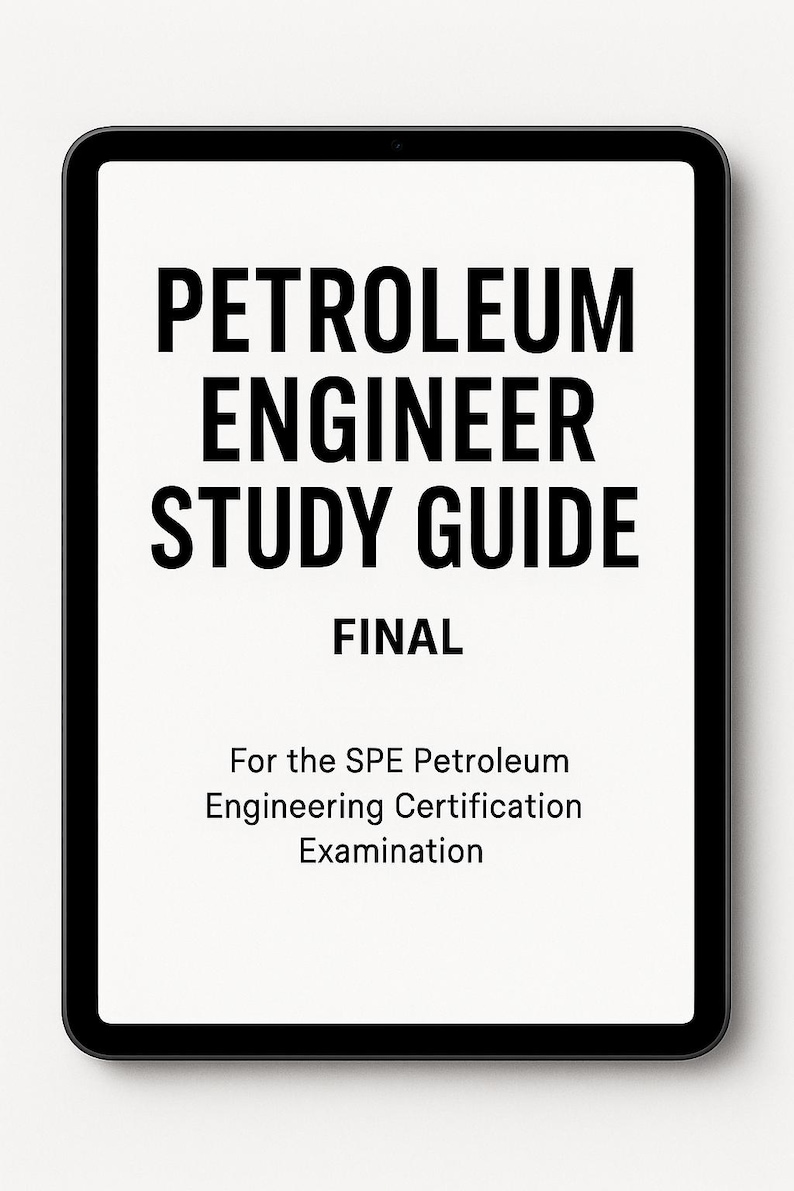 Petroleum Engineering PE Exam Study Guide | SPE Certification (digital ...