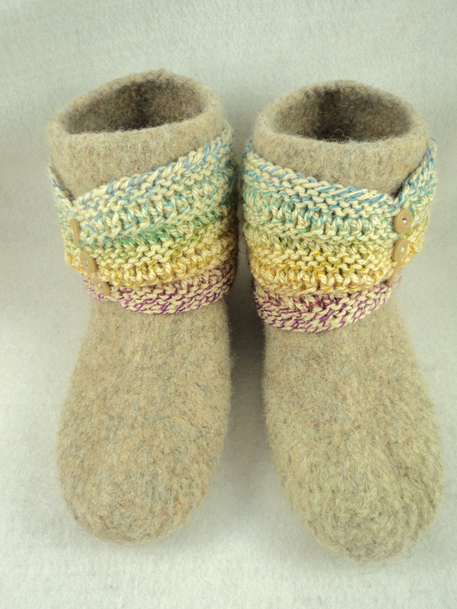 PDF Ladies Bootie Felted Knit Slipper Pattern No Sewing | Etsy