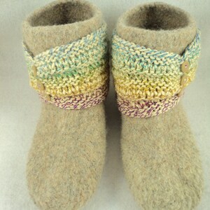 PDF Ladies Bootie Felted Knit Slipper Pattern * No Sewing Required ...