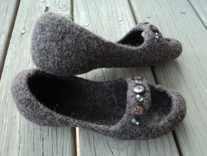 PDF Peep Toe Slippers for Women Felted Wool Knitting Pattern - Etsy