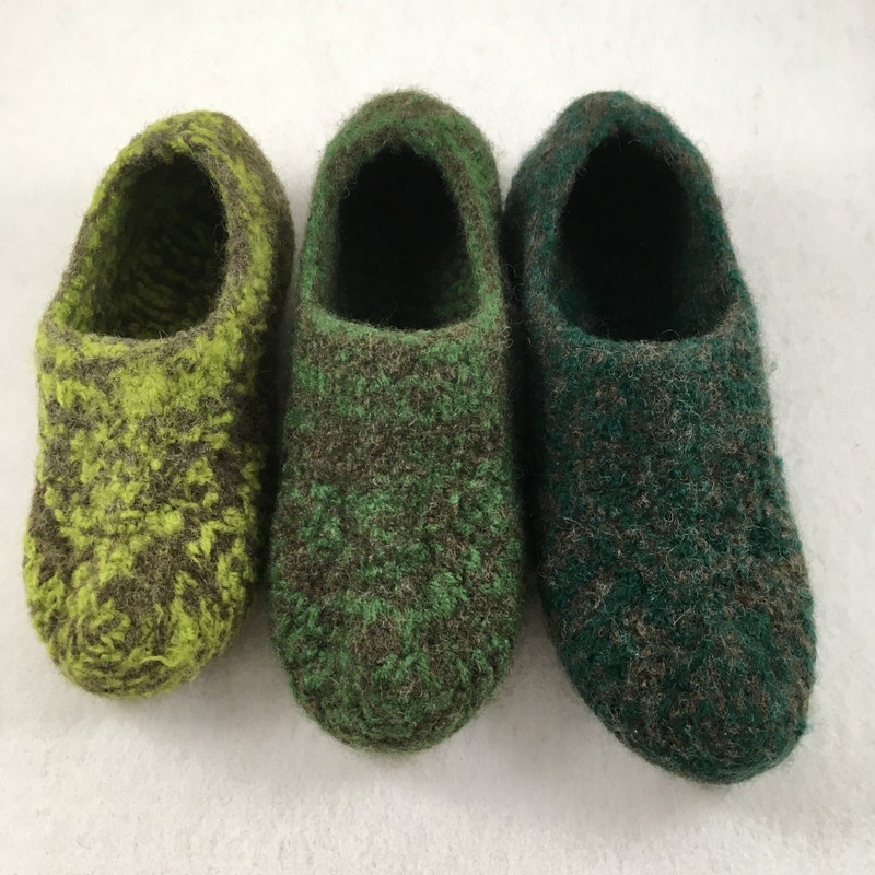Felted Youth Slippers - Etsy