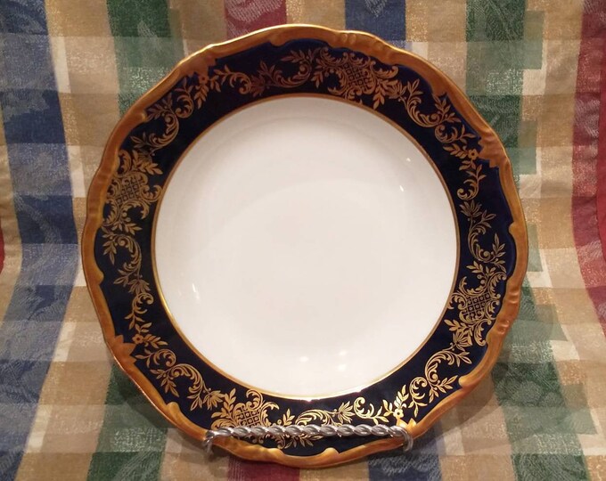WEIMAR Porzellan Echt Kobalt Cobalt 24K Gold 20003 KATHARINA Pattern ...