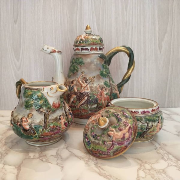 Capodimonte Tea Set - Etsy