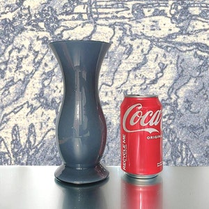 Murano Salviati 1998 Cased Art Glass Vase, Gray Blue, Contemporary, Mid ...