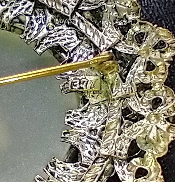 Camphor Glass Large Antique Filigree & Open Work Whit… - Gem