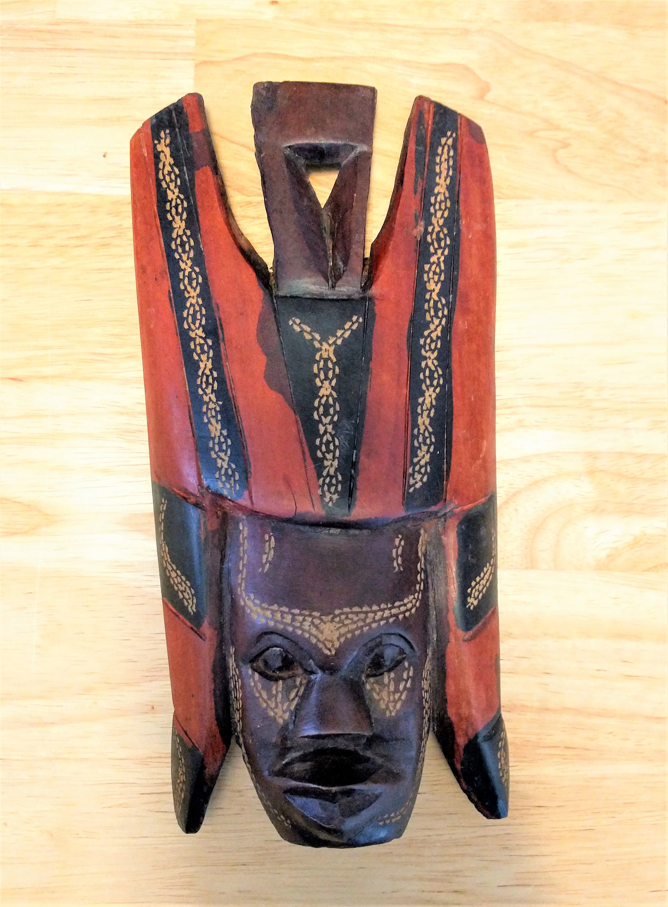Hand Carved in Kenya African Warrior Tribal Wood Mask Face | Etsy