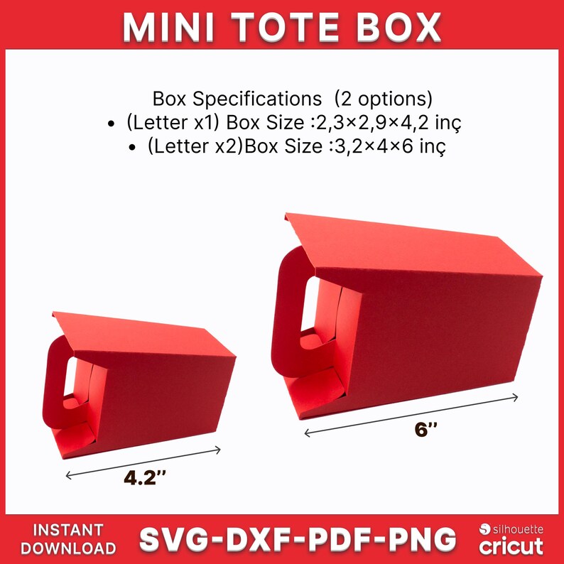 Mini Tote Box, Teplate, Paper Bag, Gift Box, File Bag Svg, Canva Box ...