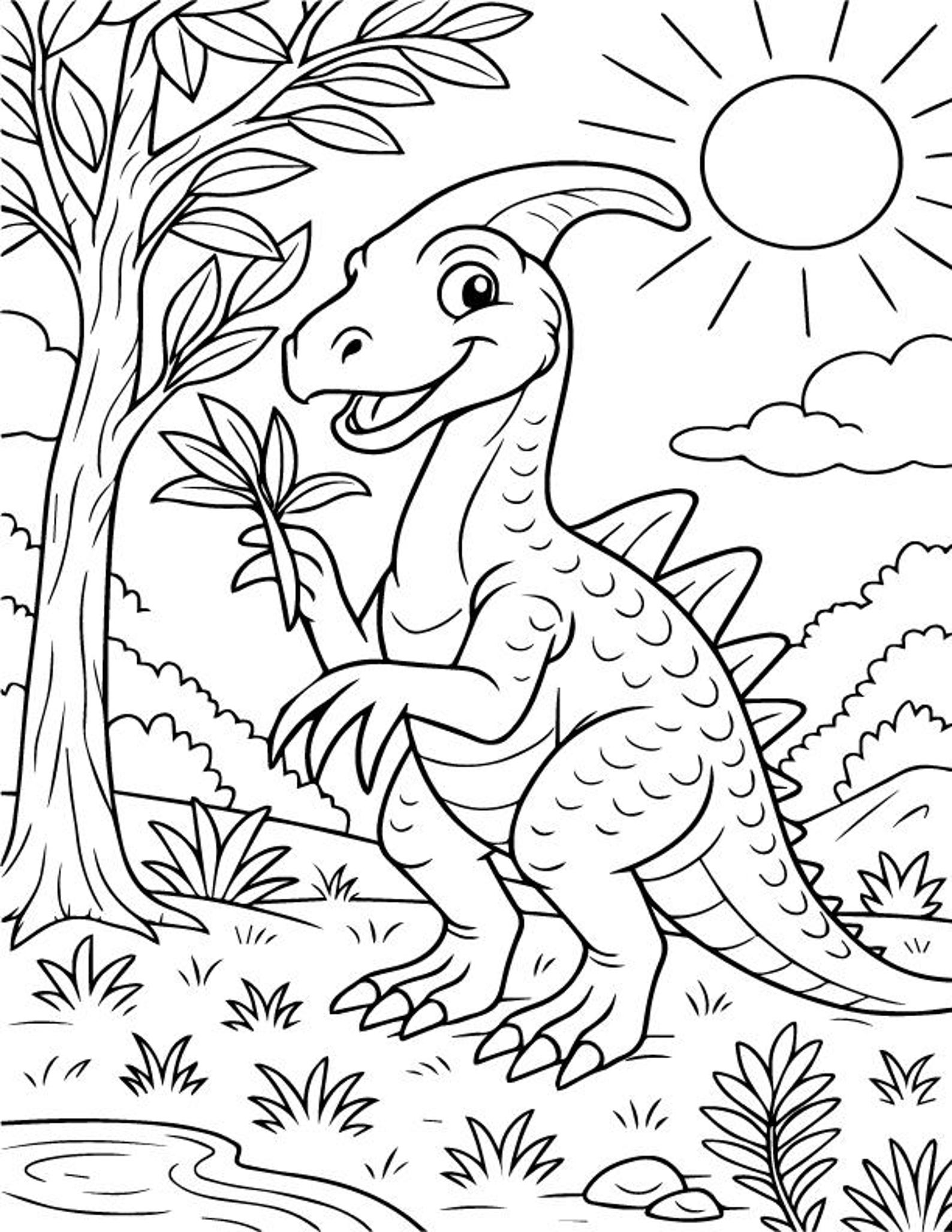 Dinosaur Coloring Pages:30printable Dinosaur Illustrations - Etsy