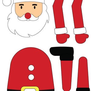 Santa Claus Cutout Template – DIY Christmas Papercraft PDF – Easy ...