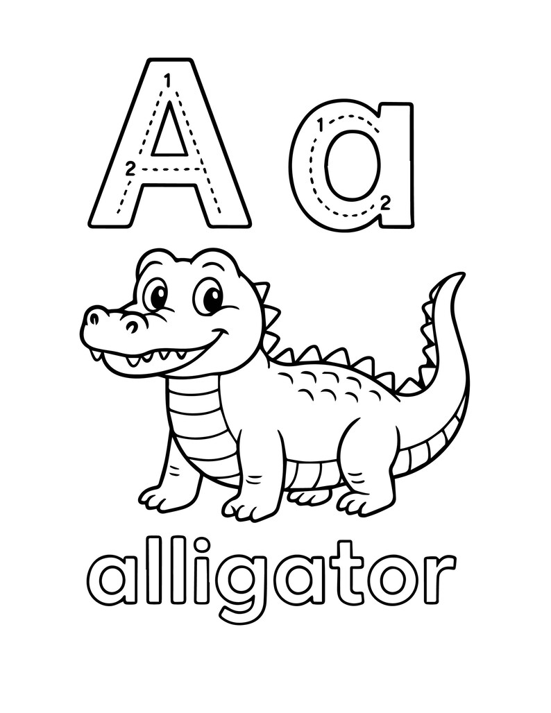 Alphabet Coloring Pages for Kids | A–Z Animal Alphabet Printable ...