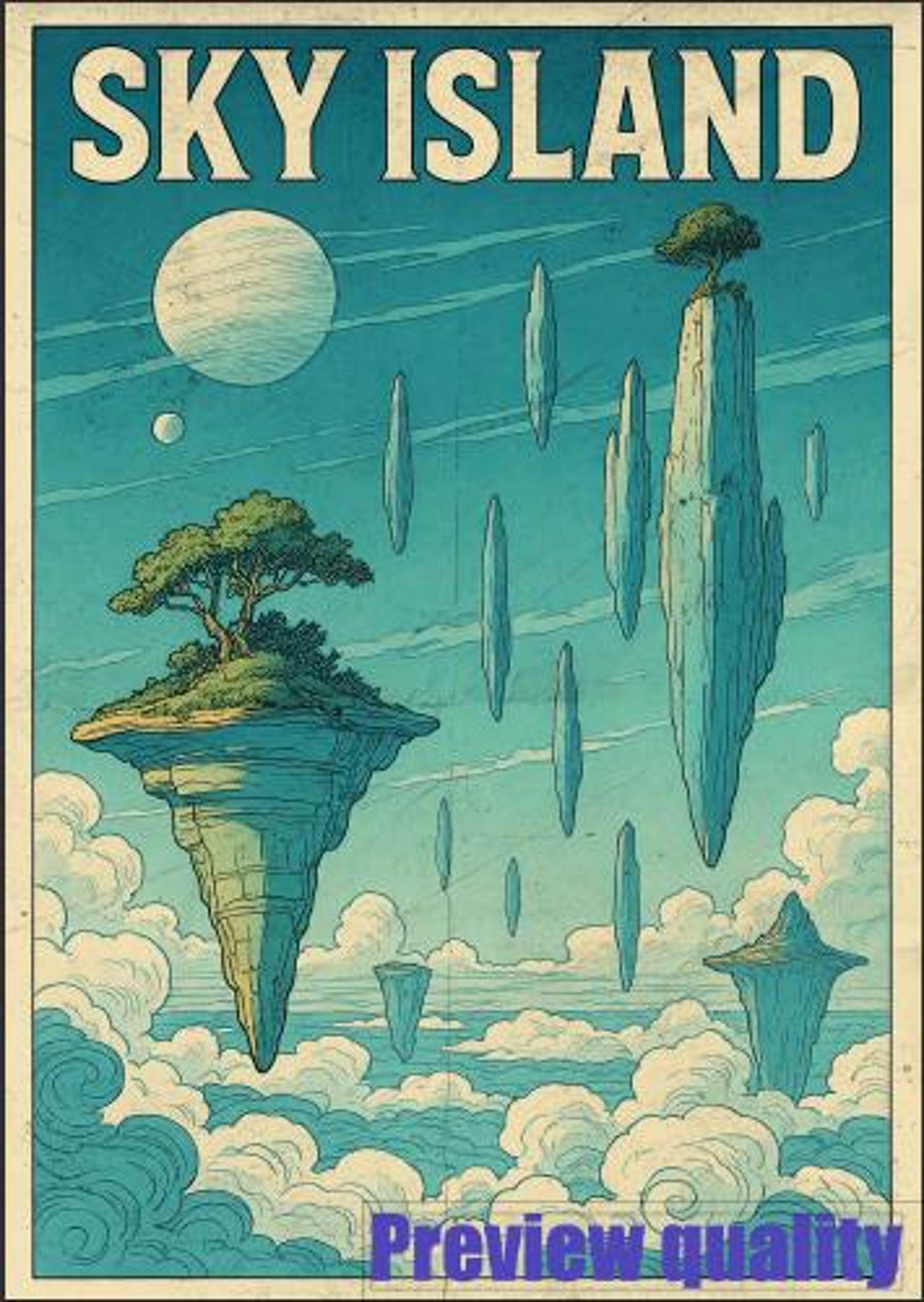 Skyislands (digital Poster) High Resolution (up to B1 Size) - Etsy