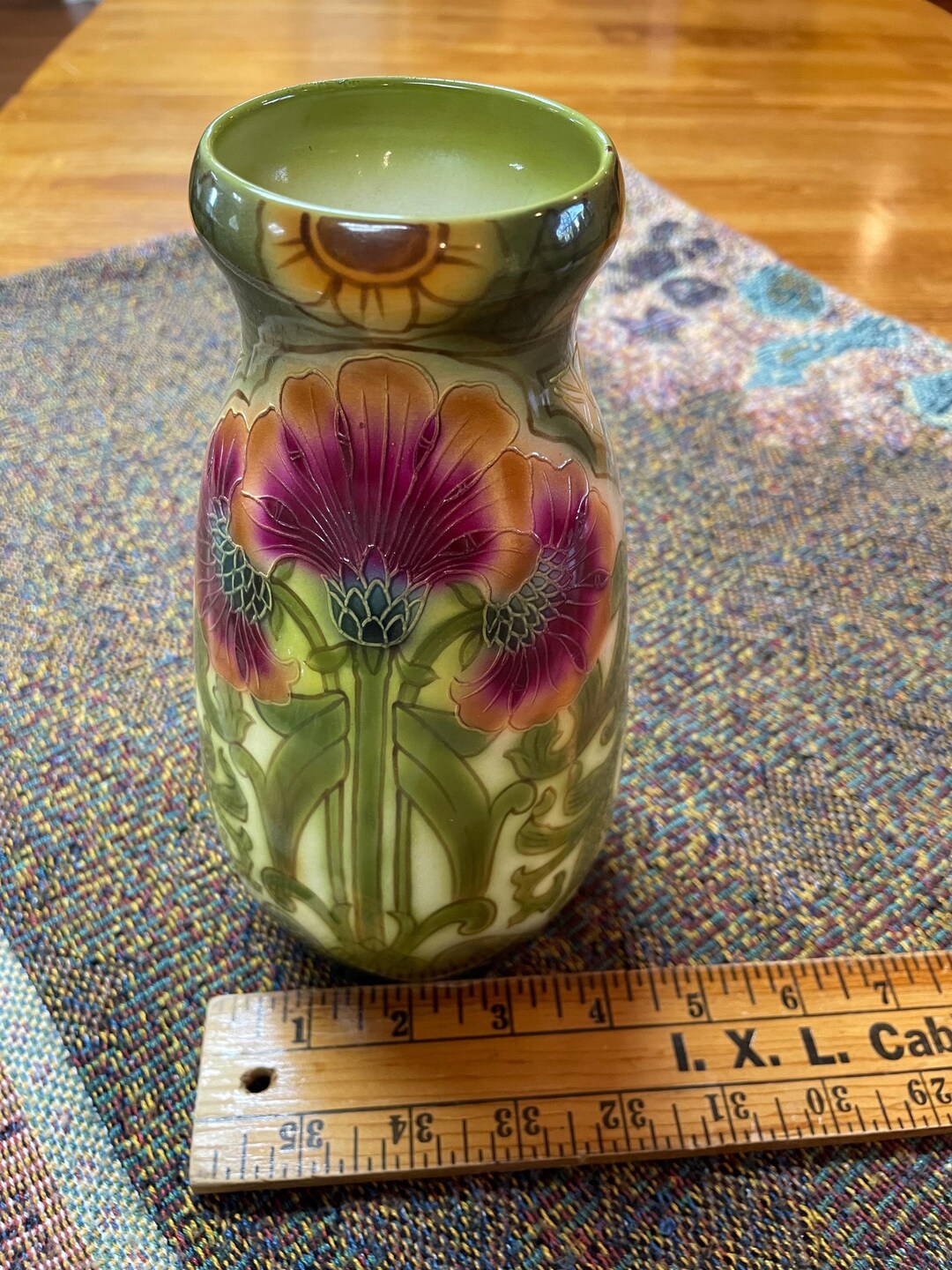 Antique Royal Bonn Floral Vase 8" Tall, 4.25" Diameter - Etsy