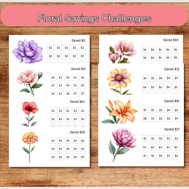 Savings Challenge Printable, Savings Challenges, Low Income 2026, Cash ...