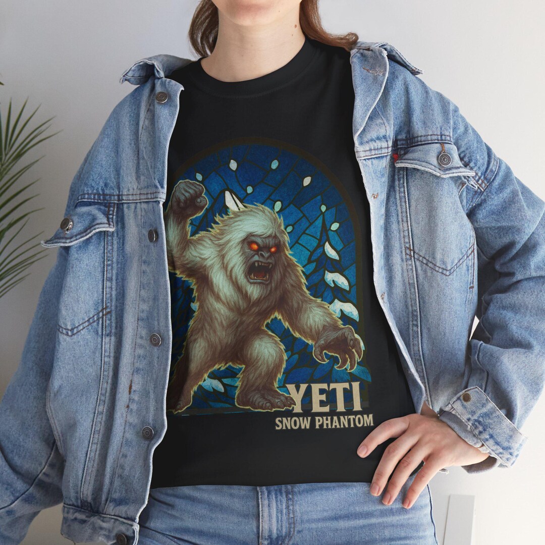Yeti Snow Phantom Tee | Cryptid Creature T-shirt | Gothic Winter Legend ...