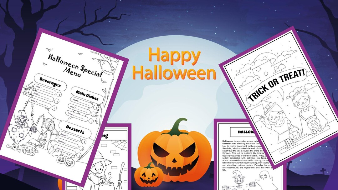 Halloween Activity Pack for Kids: Printable Learning Bundle (digital Download) - Etsy
