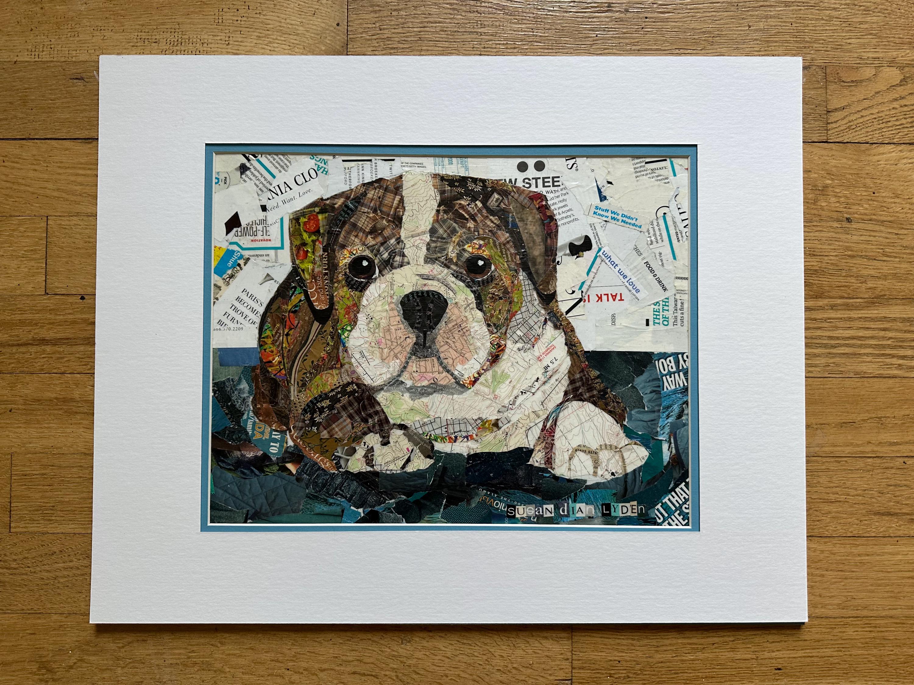 Retro Bulldog Puppy Collage - Etsy