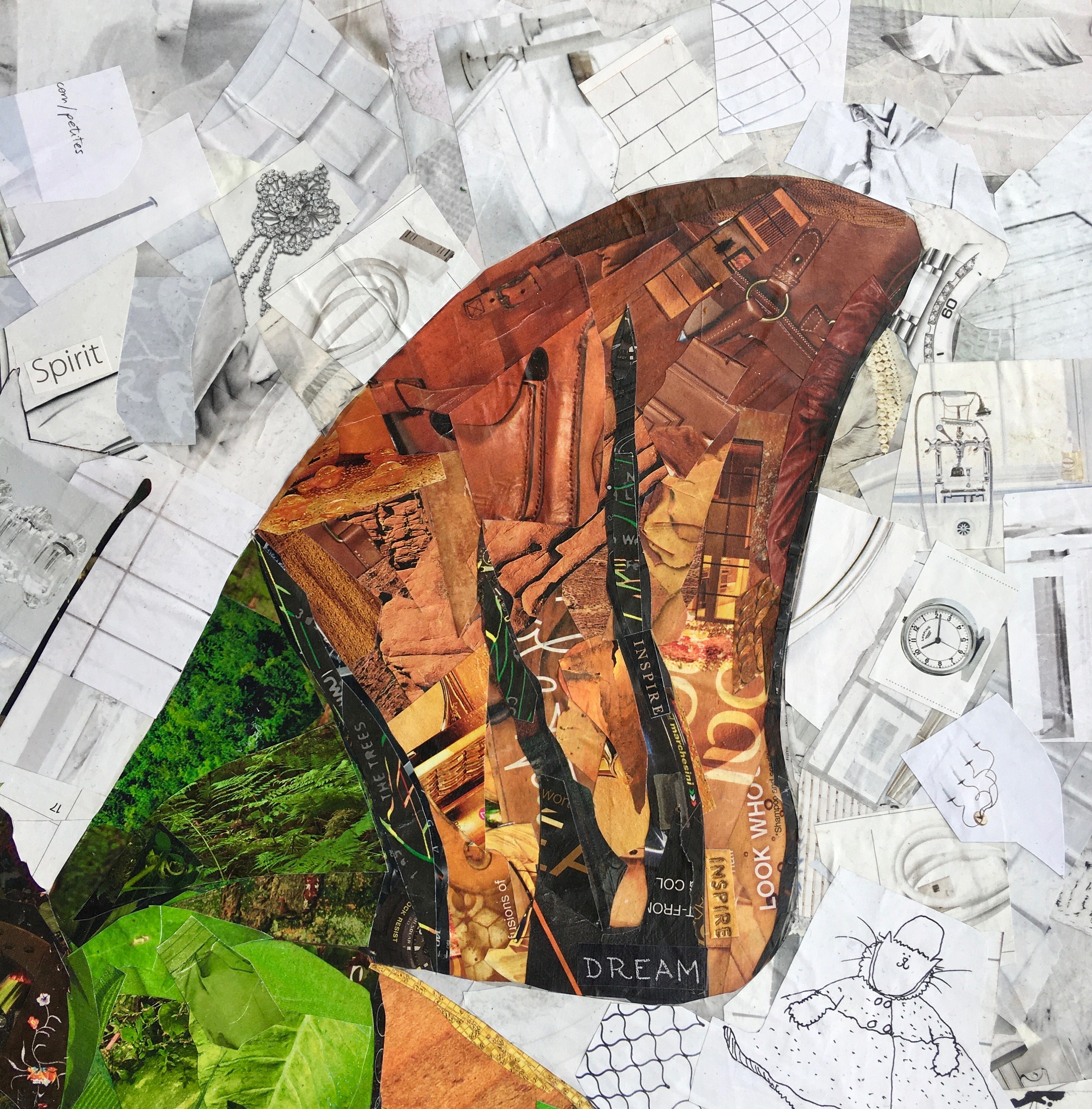 Green Butterfly Collage - Etsy