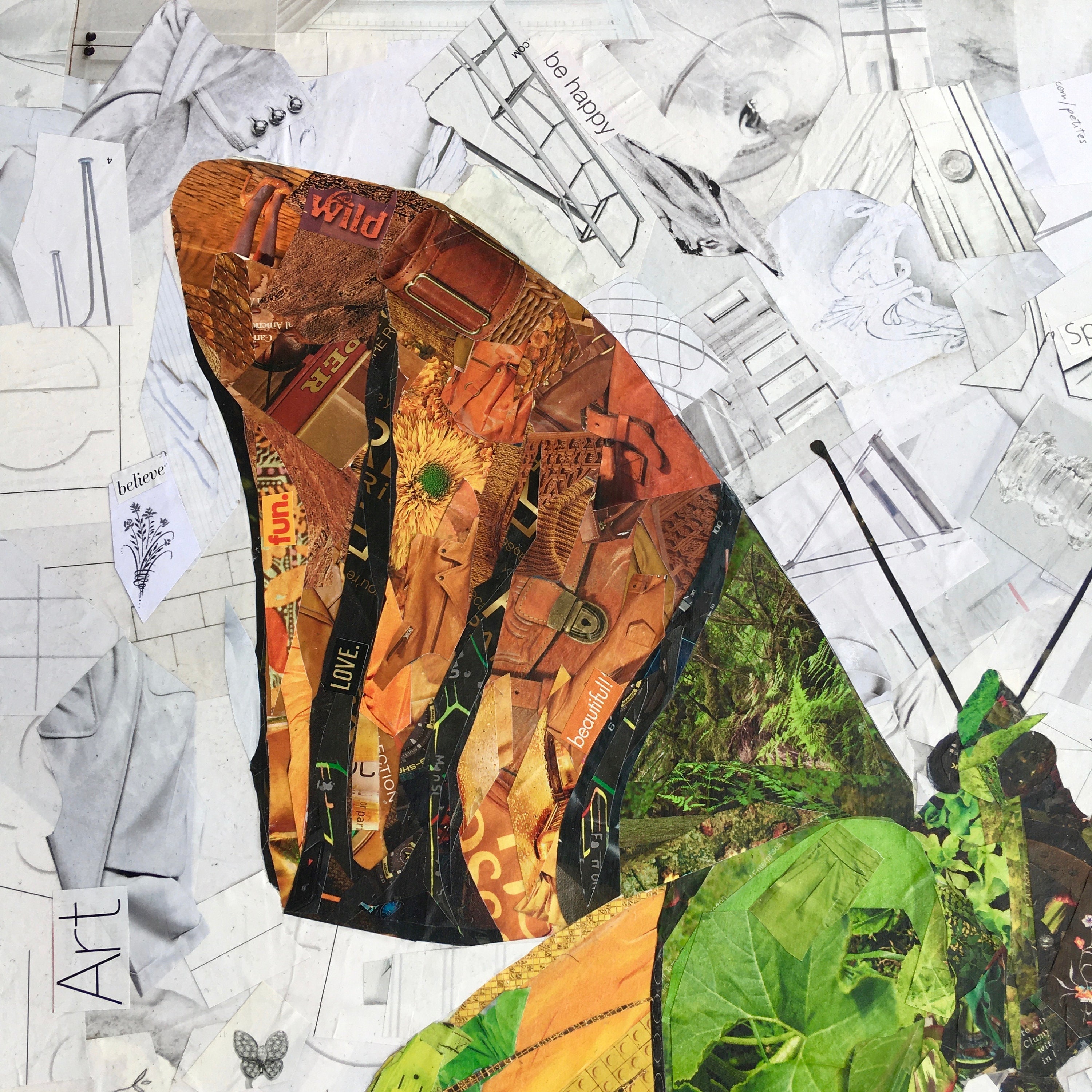 Green Butterfly Collage - Etsy