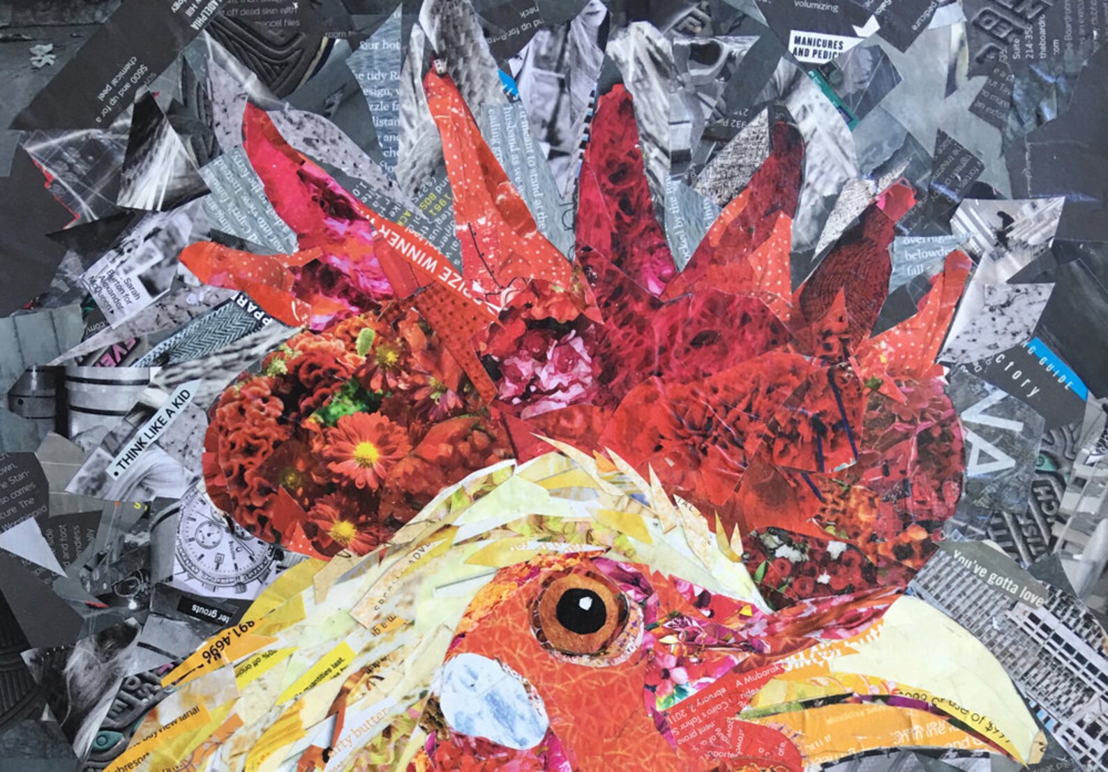 Bad Ass Rooster Collage - Etsy Sweden