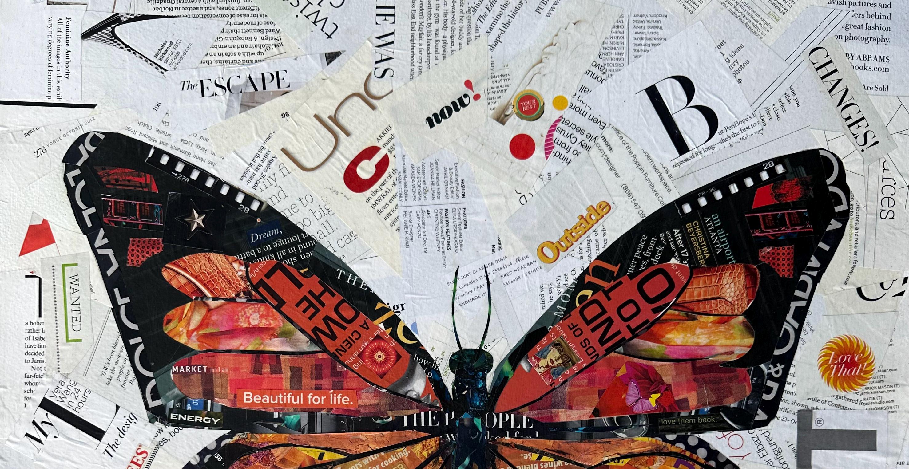 Collage de la mariposa monarca - Etsy España