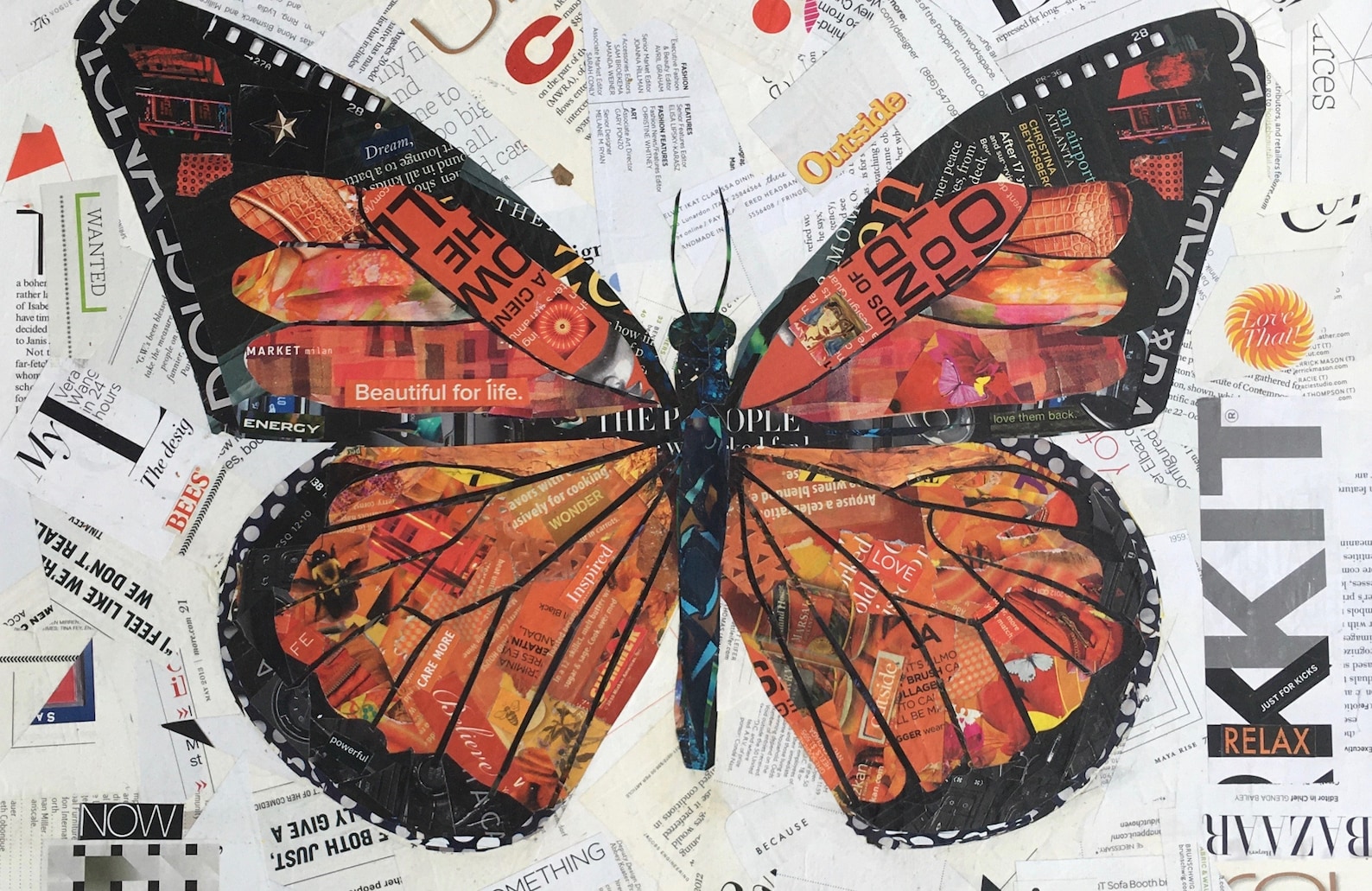 Collage de mariposas Monarca - Etsy España