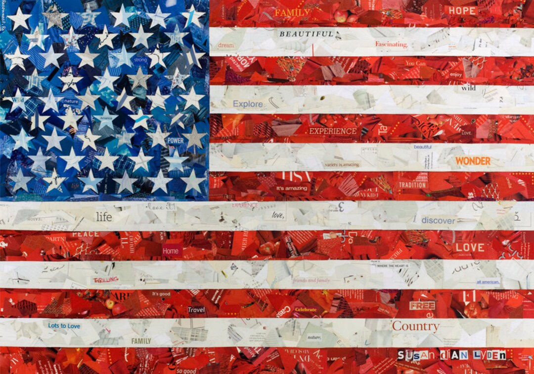 American Flag Collage - Etsy