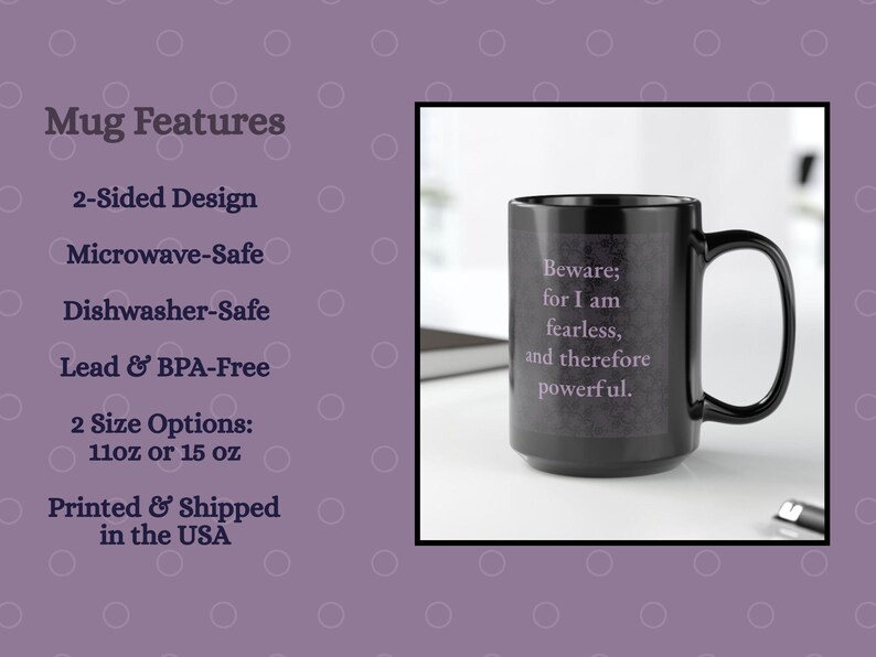 Gothic Frankenstein Mary Shelley Quote Mug | Dark Academia Literary ...