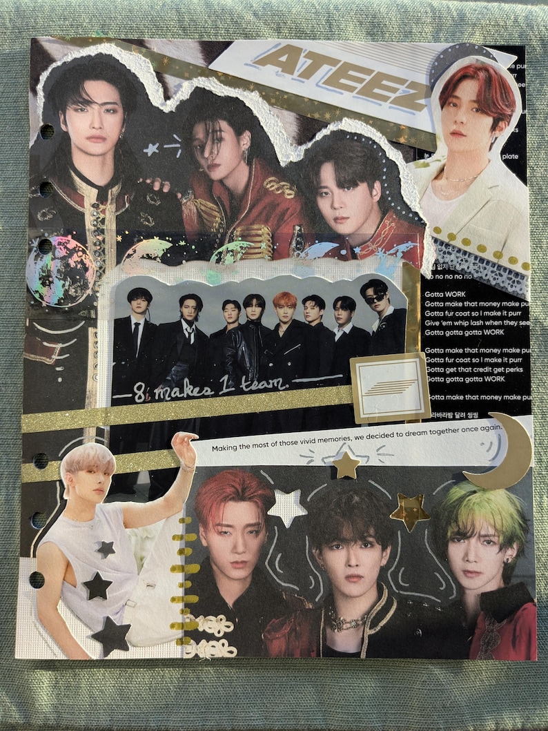Custom K-pop Group Collage Page for Photocard Binders (1 Group Page) - Etsy