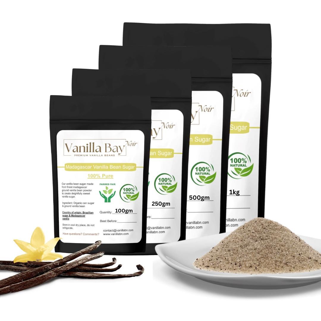 Madagascar Vanilla Bean Sugar Infused With Real Vanilla Pods Pure Cane ...