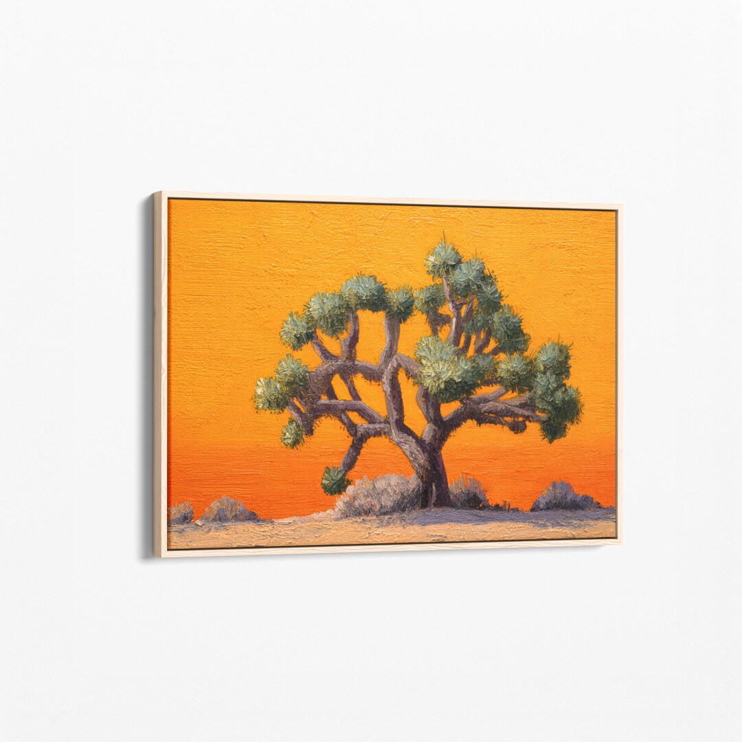 Sunset Joshua Tree Painting Canvas Print | the Sonoran Desert Canvas ...