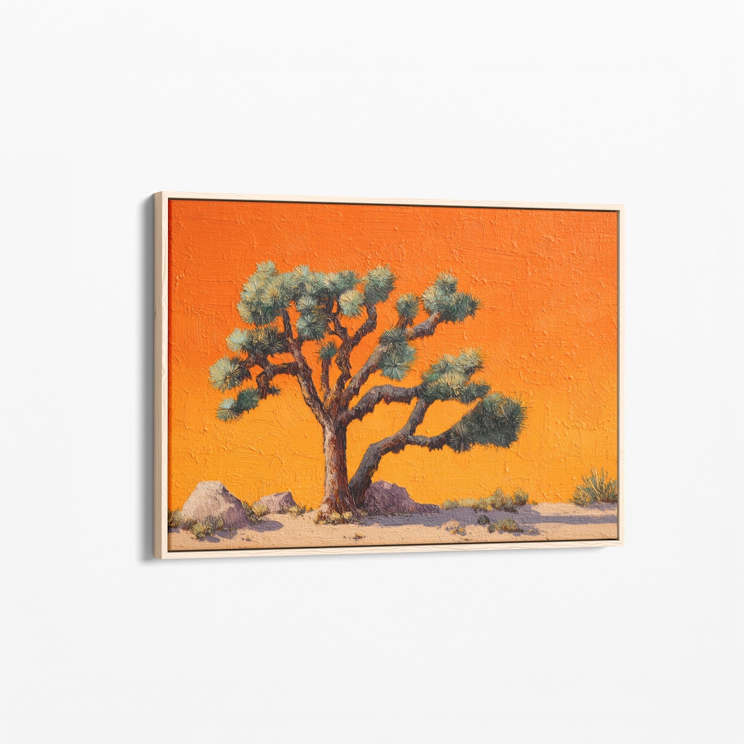Sunset Joshua Tree Painting Canvas Print | the Sonoran Desert Canvas ...