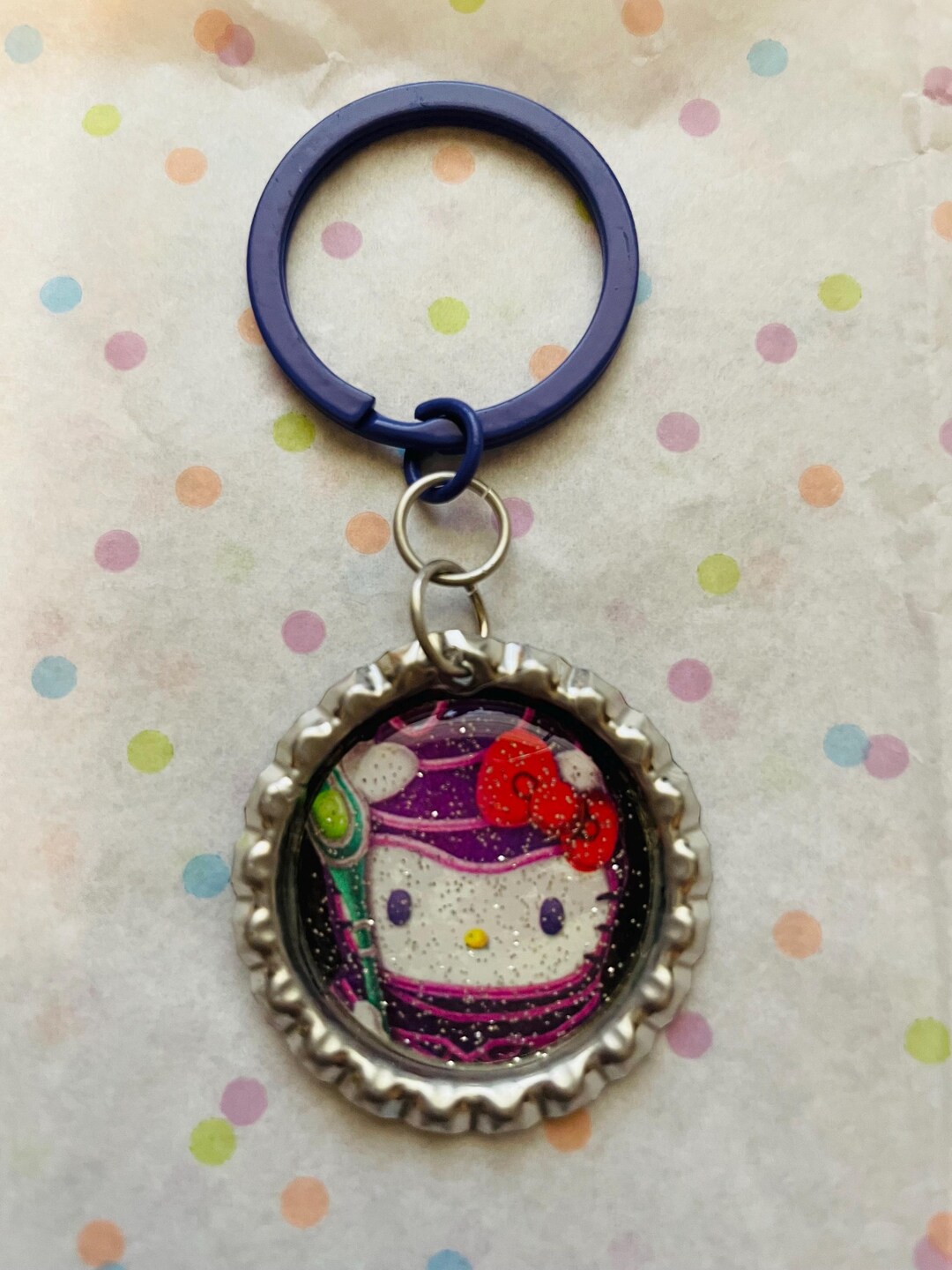 Hello Kitty X Dark Magician Keychain - Etsy