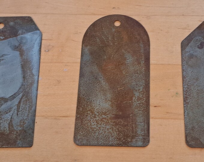 Rusted/tarnished Metal Tags for Junk Journal - Etsy
