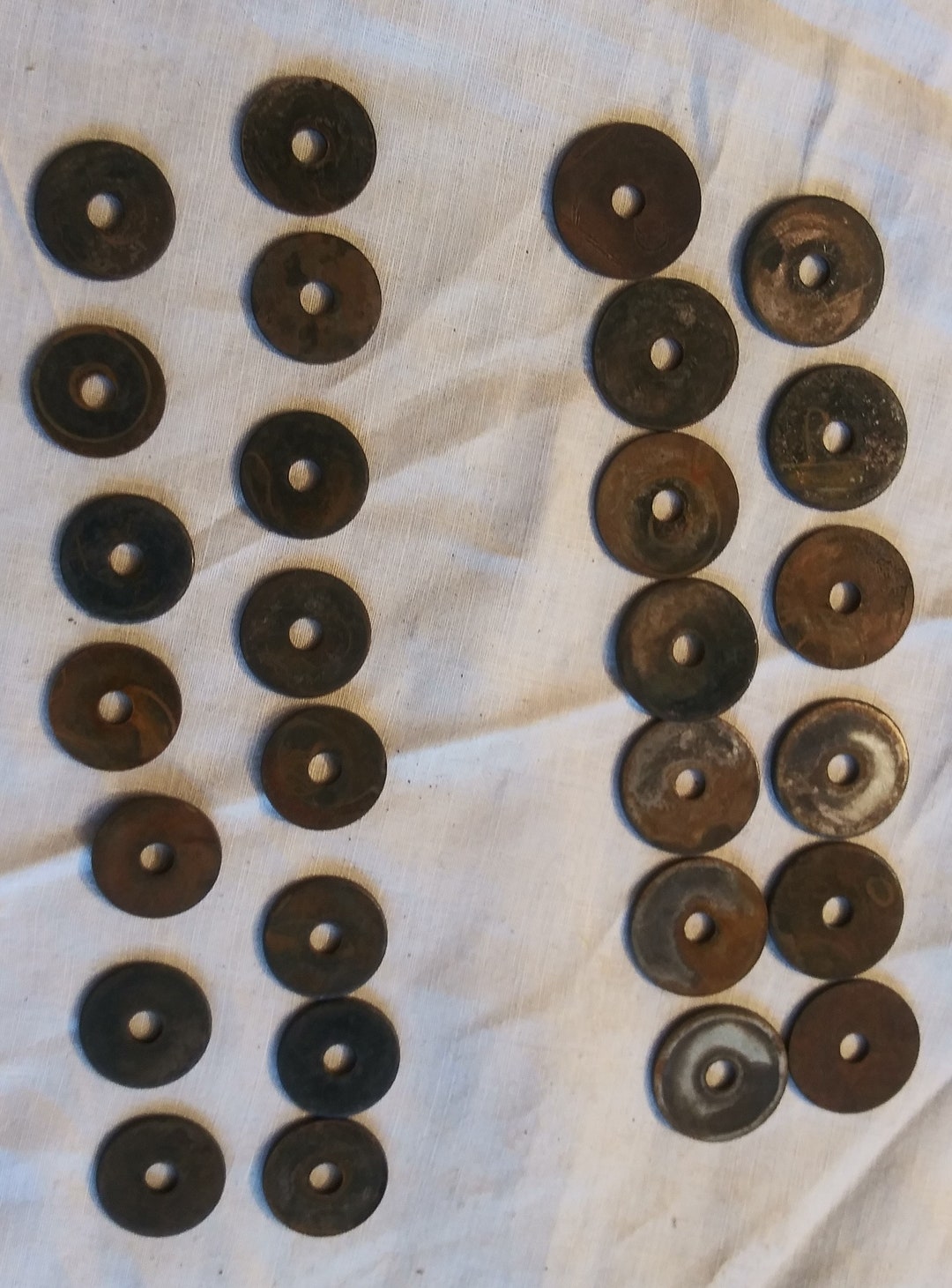 Rusted Fender Washers. Set of 15, Rusted Embellishments for Junk ...