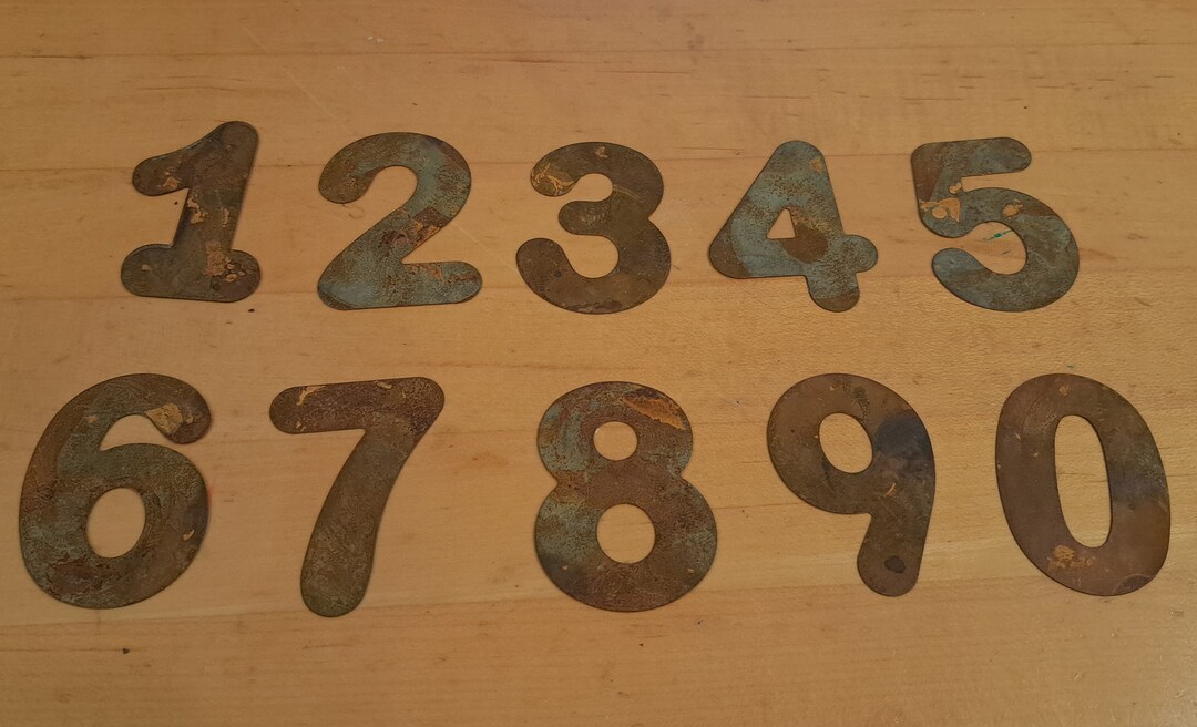 Rusted Numbers - Etsy