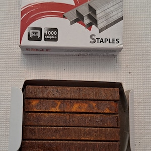 Rusted Regular Staples 2 Quantities Box of 1,000 Staples or Box of ...