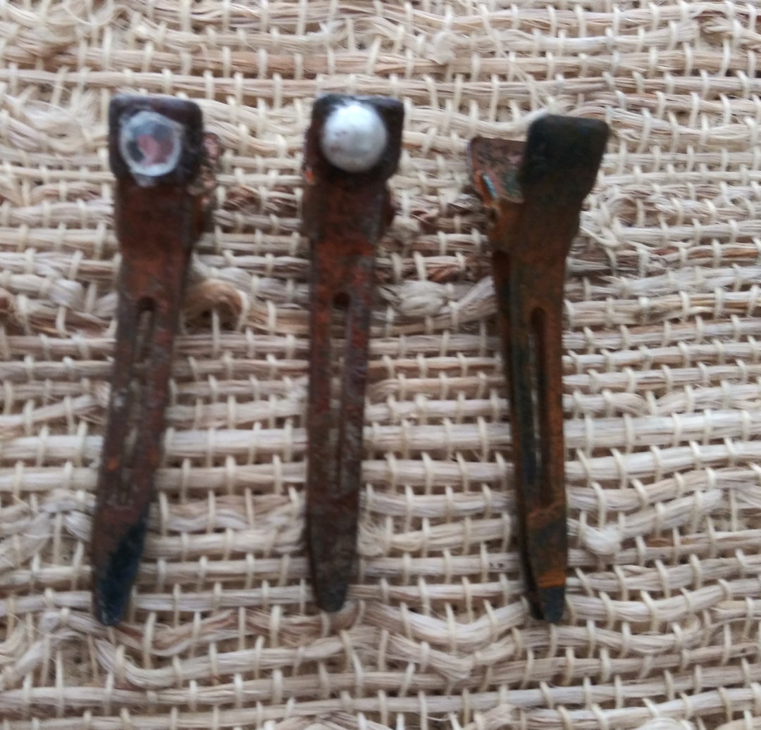 Rusted Alligator Clips, Set of 5, Rusted Embellishments for Junk ...