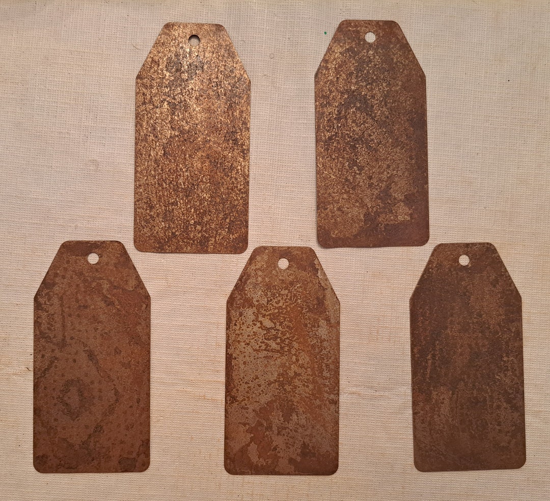 Rusted Metal Tags for Your Junk Journals - Etsy